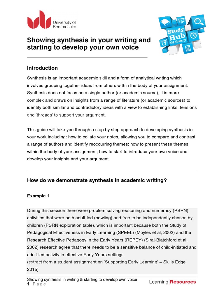 A Guide To Synthesis | PDF
