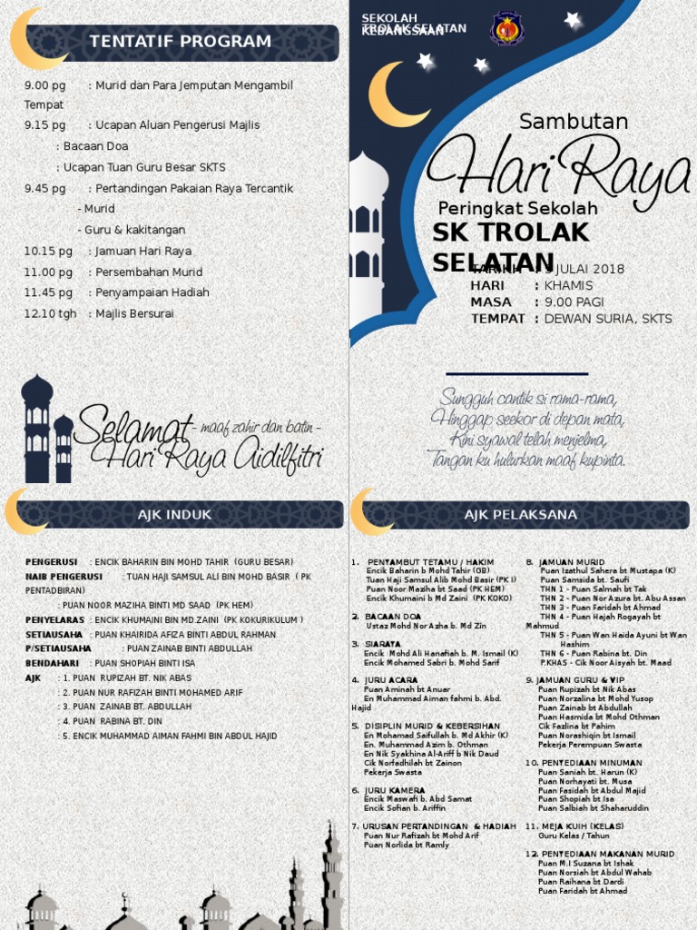 Buku Program Sambutan Hari Raya 2018 | PDF Buku Program Sambutan Hari Raya 2018 | PDF