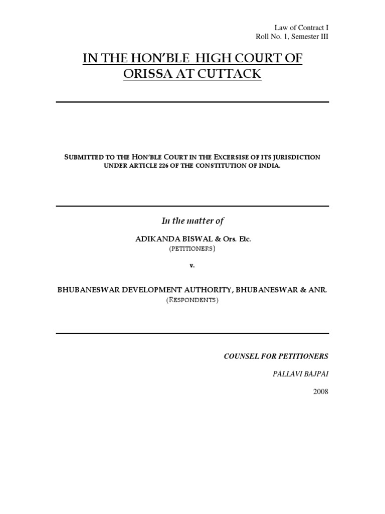 Contract Basic Sample Memo | PDF