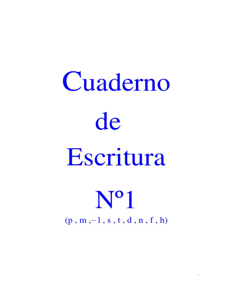 Cuaderno de Escritura #1 | PDF