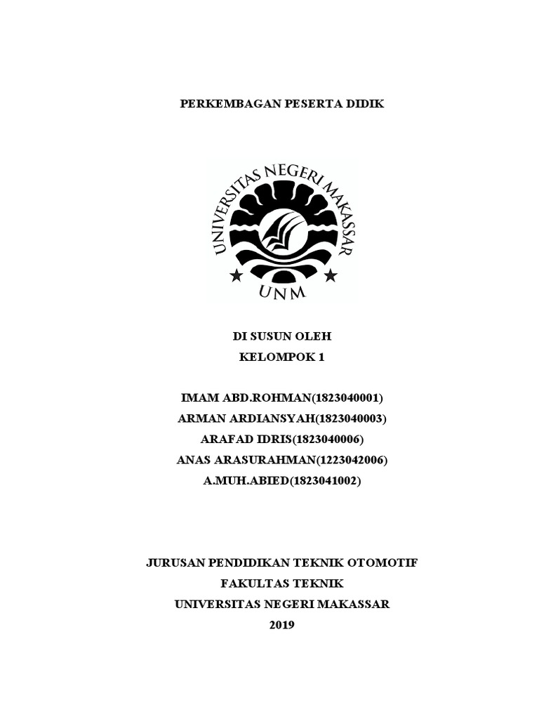 Makalah Perkembagan Peserta Didik | PDF | Karier & Perkembangan ...