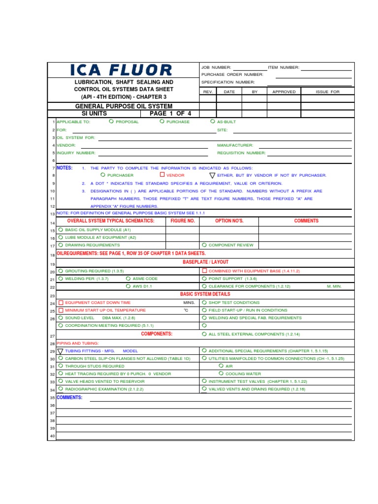 3-8 API614 - 4ed - Chapter3 - DataSheets PDF | PDF