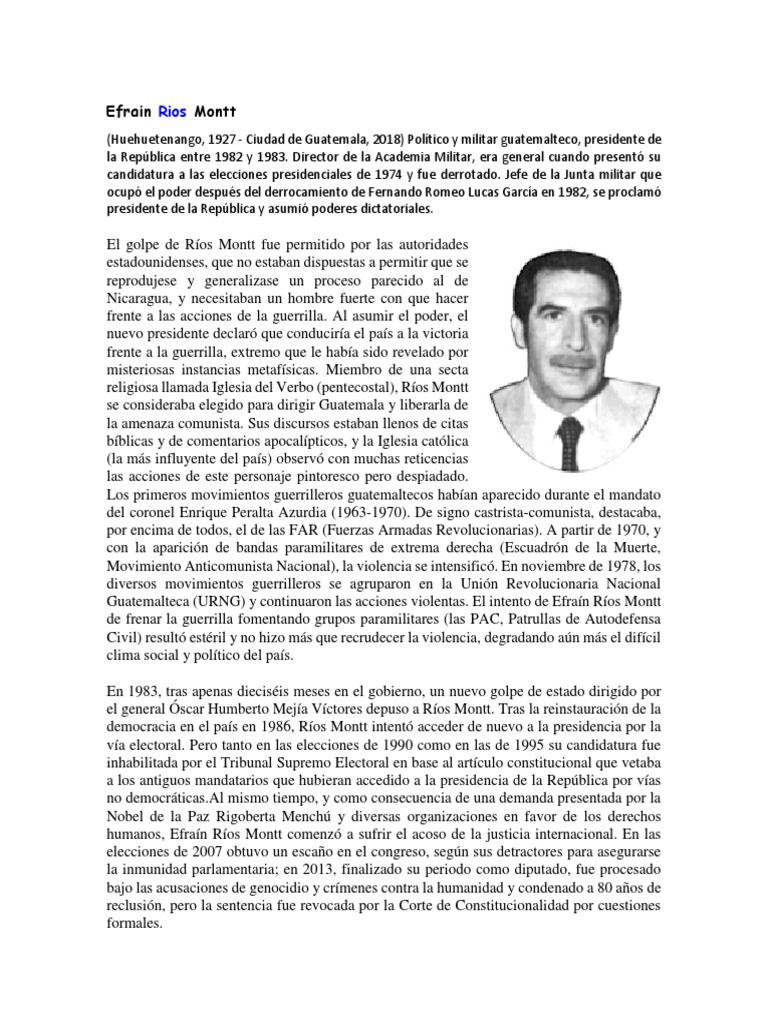 Efrain Rios Montt | PDF