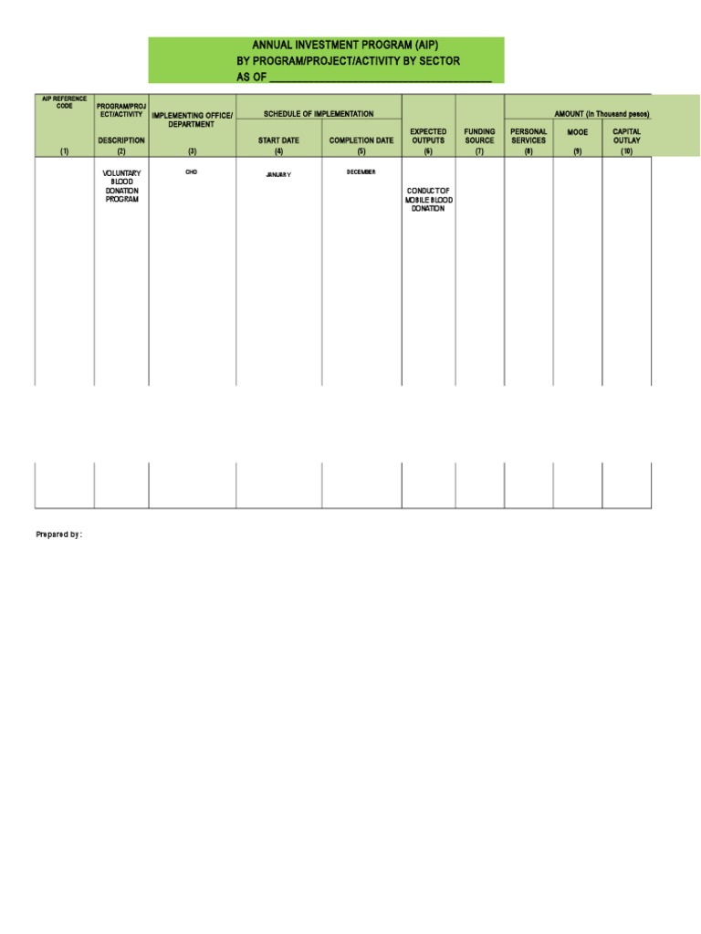 Aip Form Annex B Cy 2020 | PDF