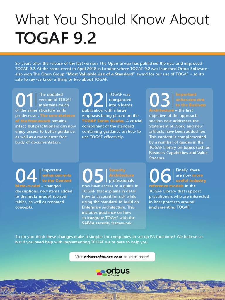 Enhancements in TOGAF 9.2 Overview | PDF