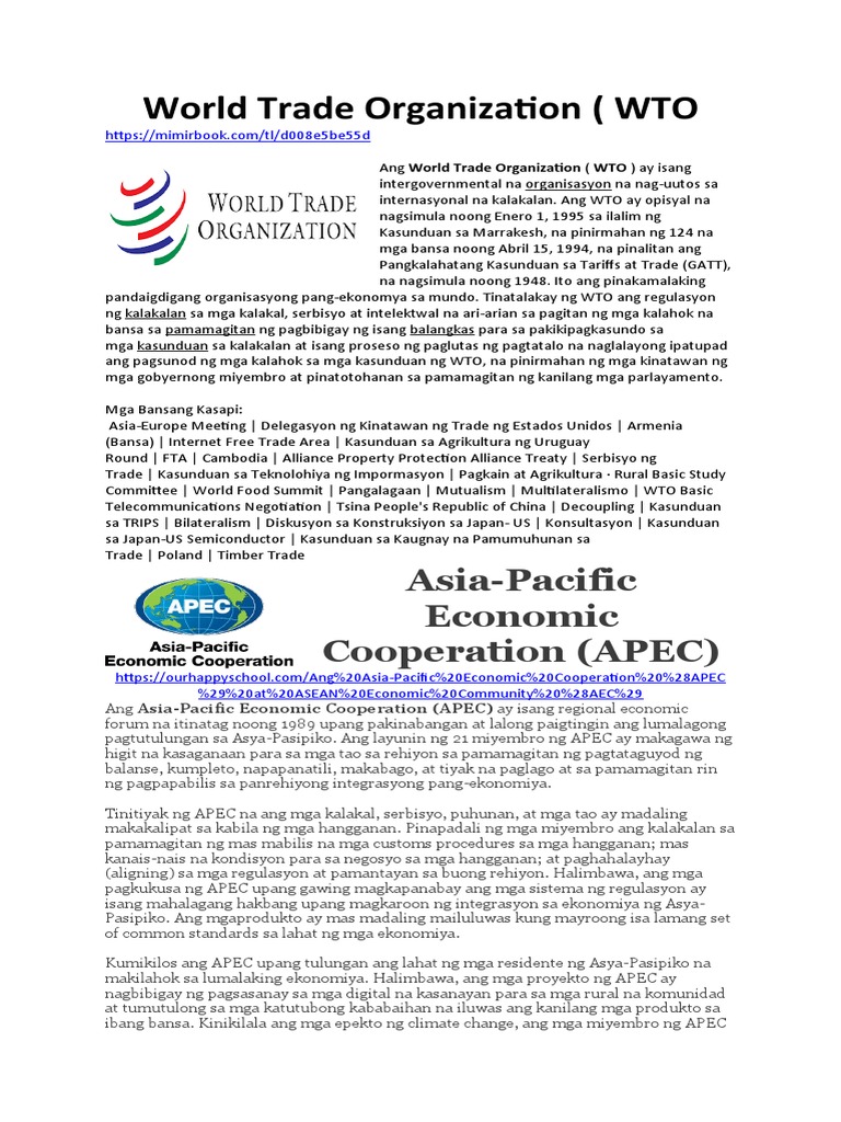 World Trade Organization | PDF