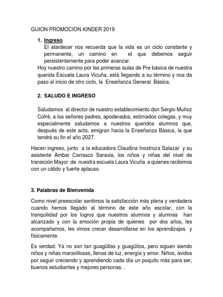 Libreto Kinder 2019 | PDF