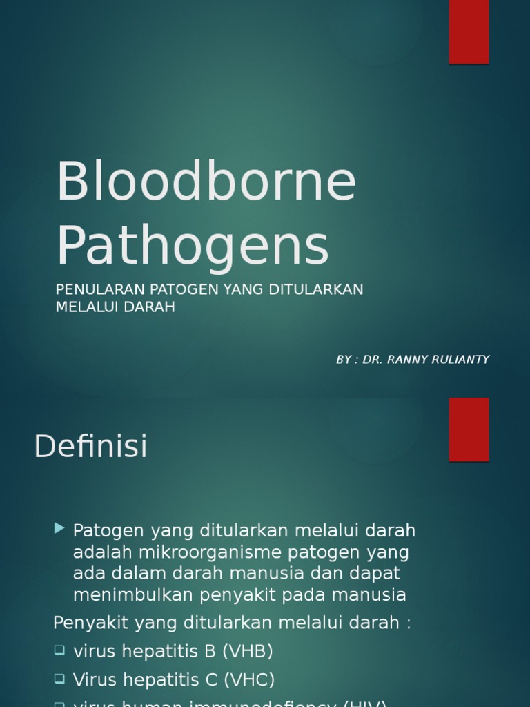 Bloodborne Pathogens | PDF | Pengembangan Diri | Kesehatan Holistik