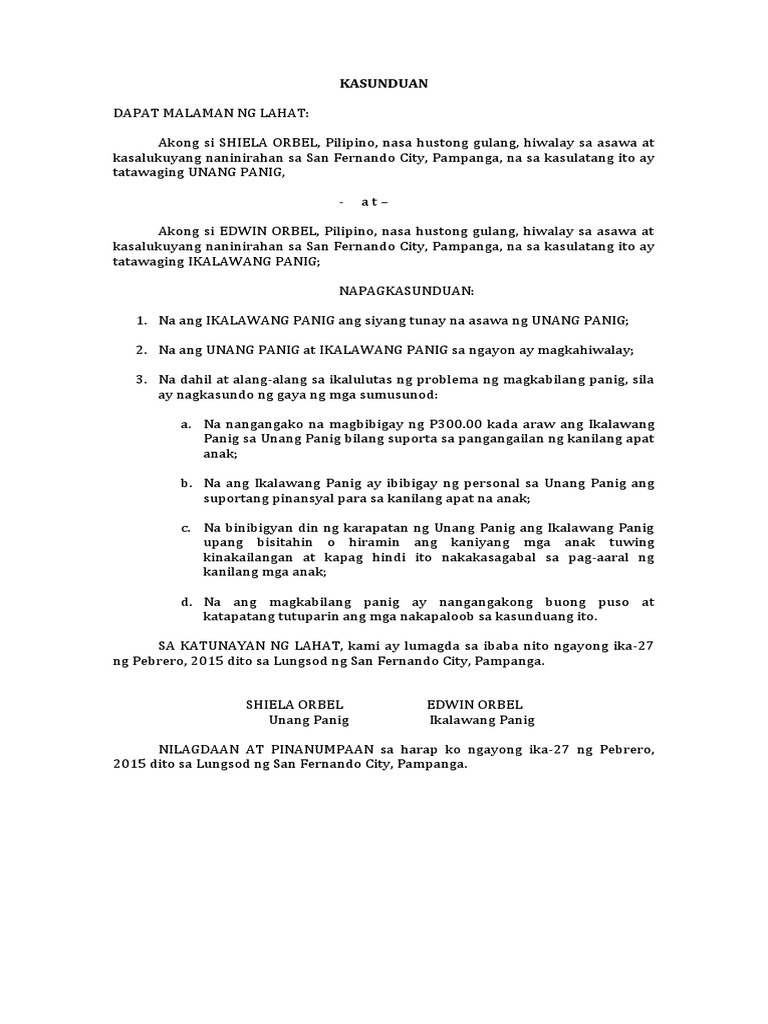 Kasunduan 9262 | PDF