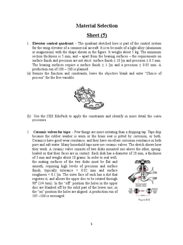 Material Selection | PDF