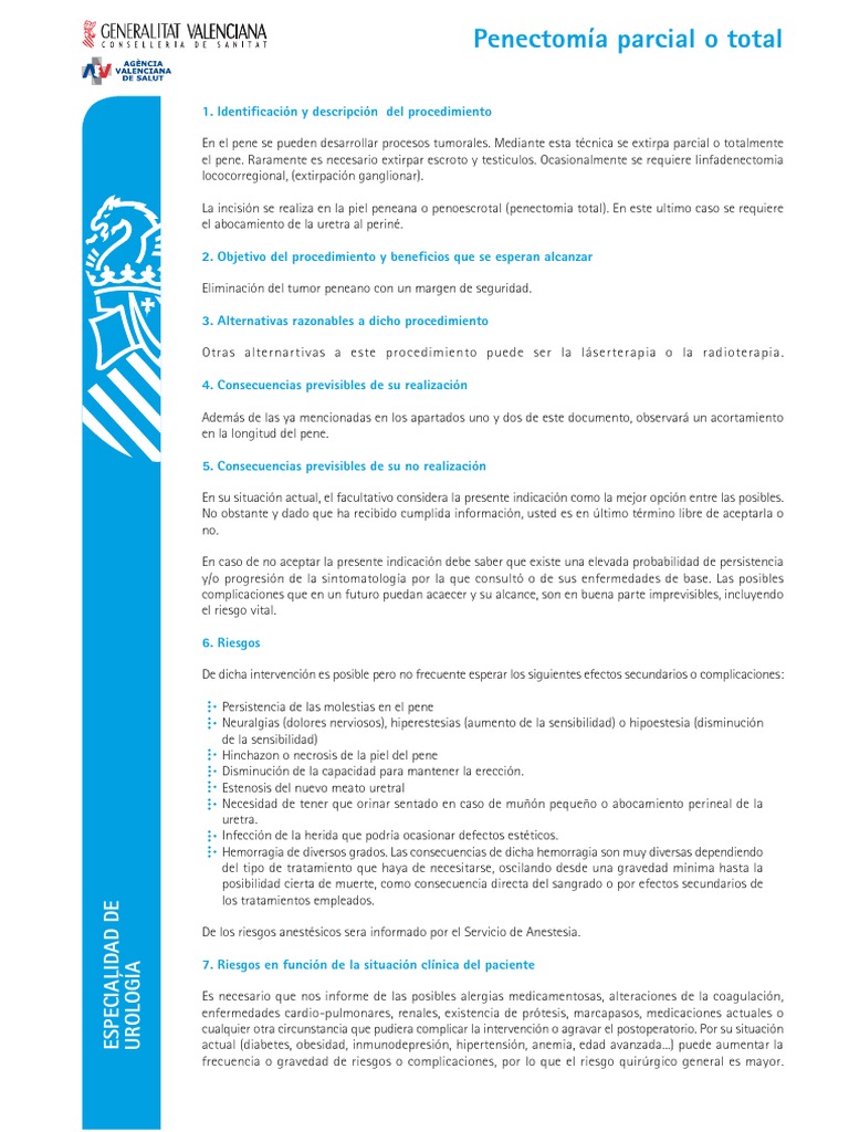 Penectomía Parcial o Total | PDF | Salud y bienestar