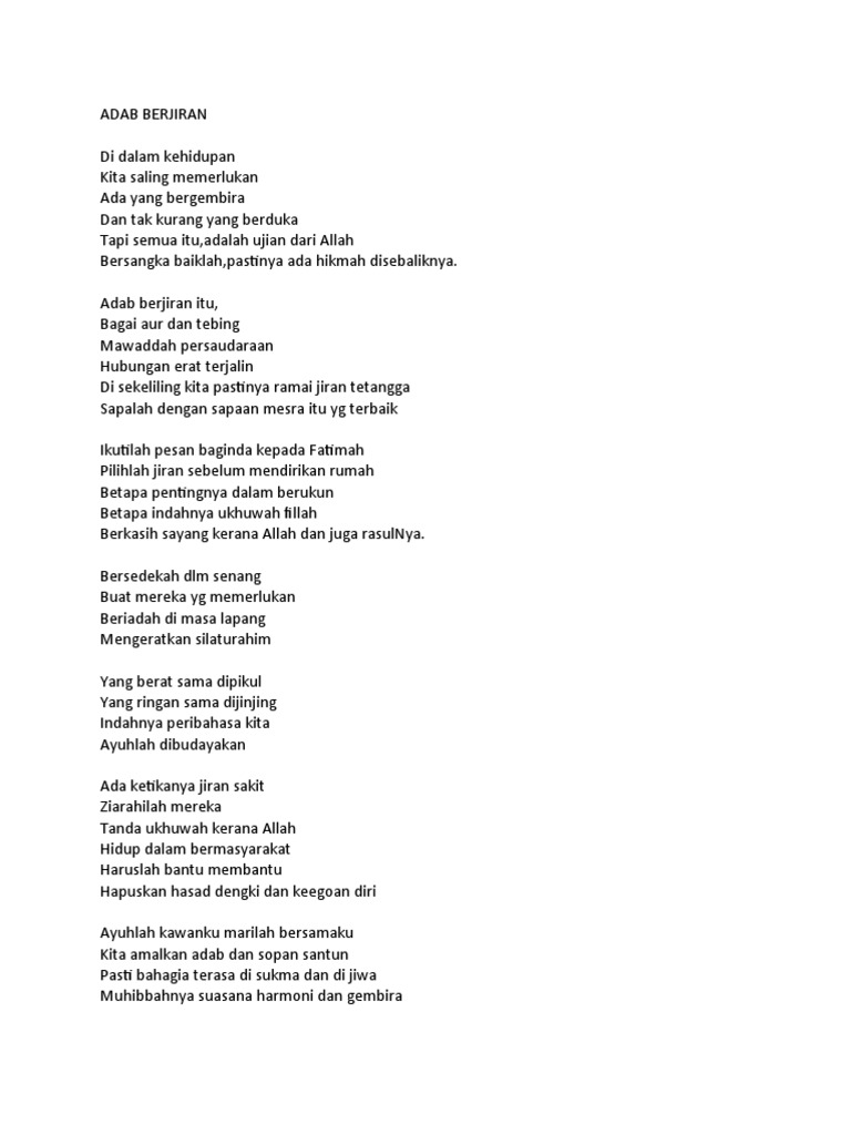 Adab Berjiran | PDF