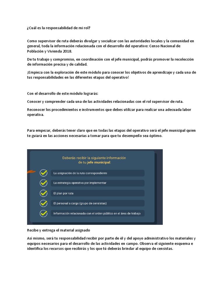 Supervisor de Ruta | PDF