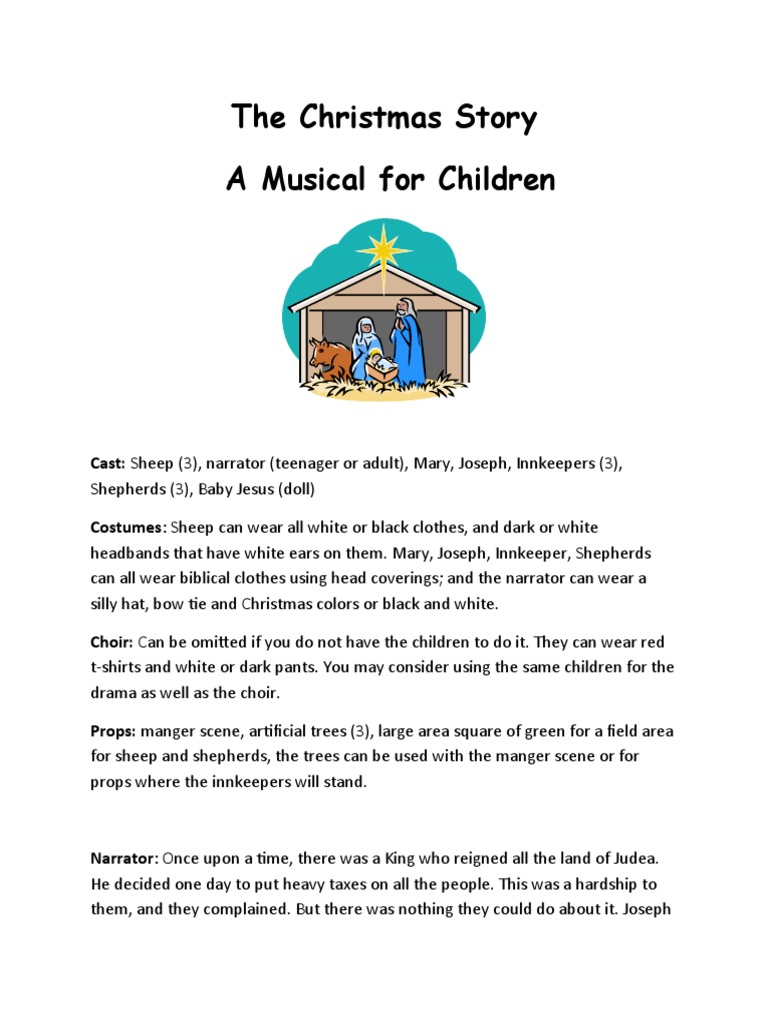 The Christmas Story Musical For Kids | PDF | Shepherd | Nativity Of Jesus
