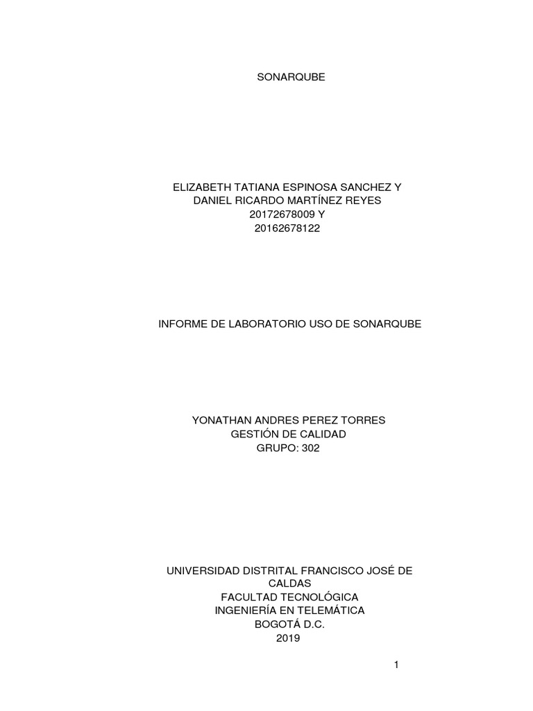 Informe Laboratorio Sonar Qube | PDF