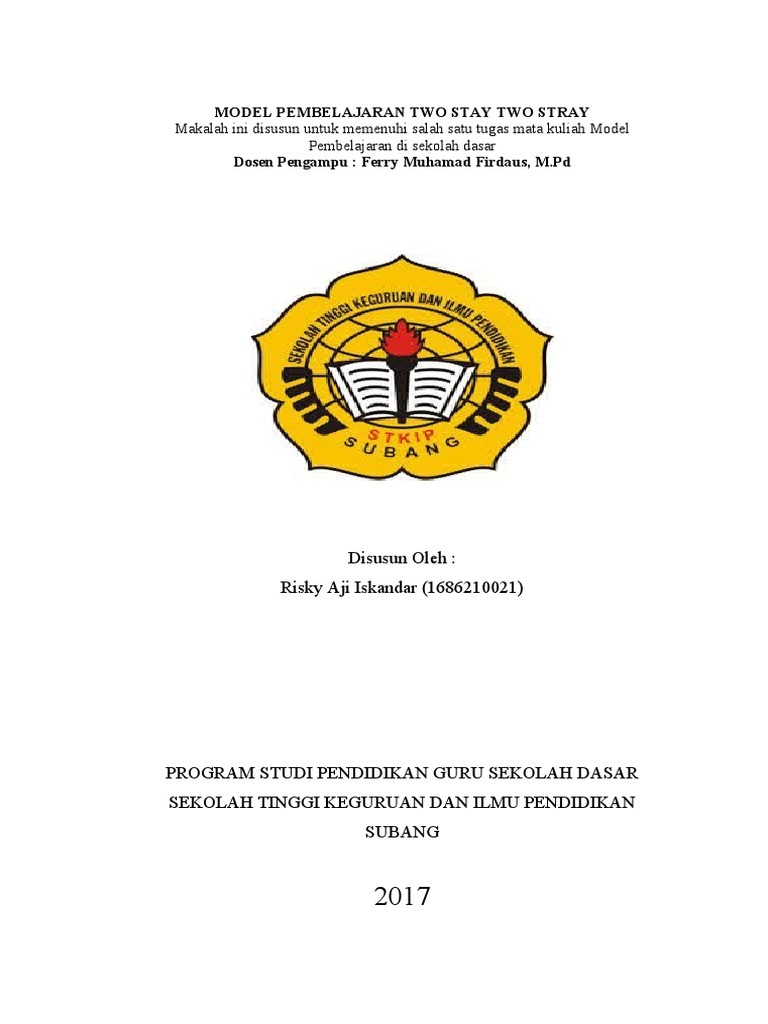 Model Pembelajara Two Stay Two Stray | PDF