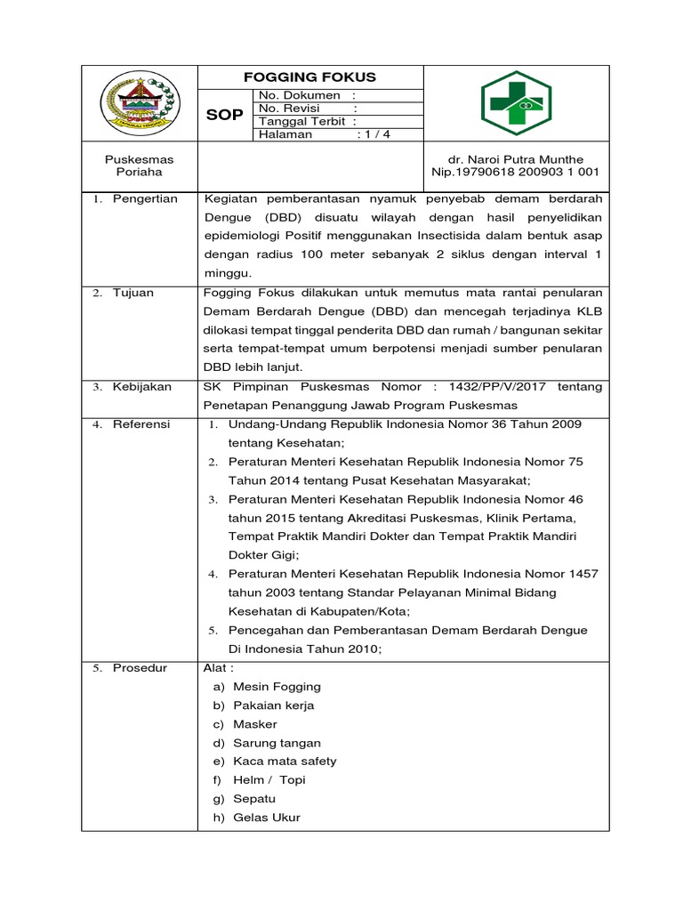 Sop Fogging Fokus | PDF