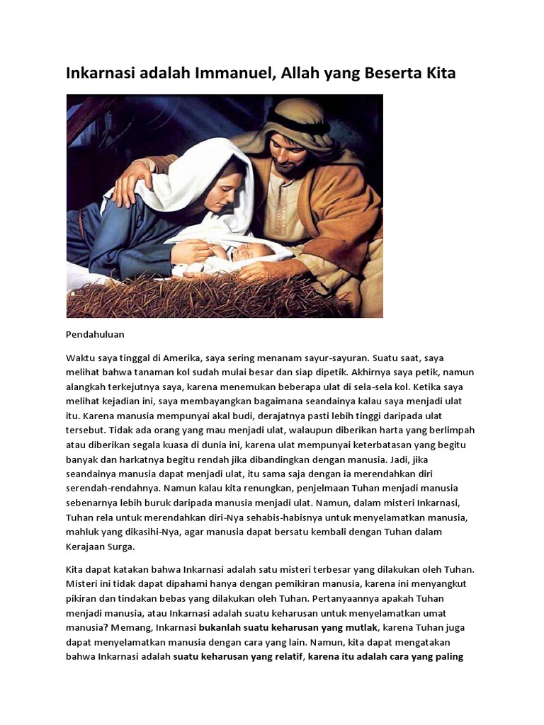 Inkarnasi Adalah Immanuel | PDF