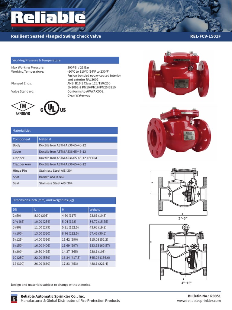 Flanged Swing Check Valve PDF | PDF