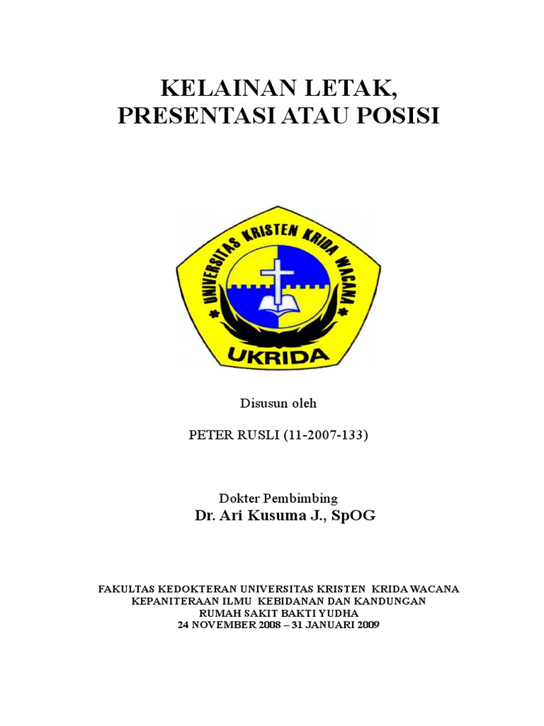 Kelainan Letak Janin dalam Persalinan | PDF