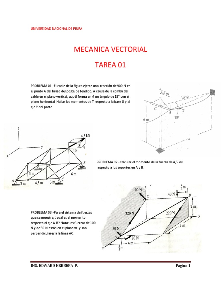 Tarea 01 Meca-2020-0 PDF | PDF