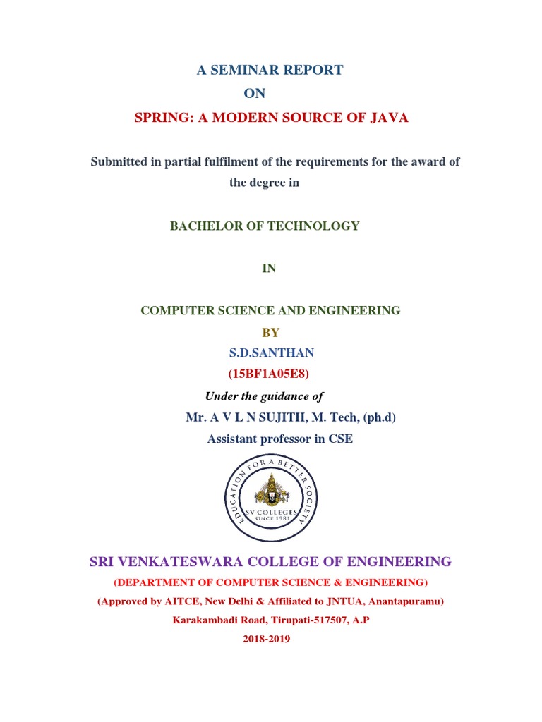 Seminar Report PDF | PDF