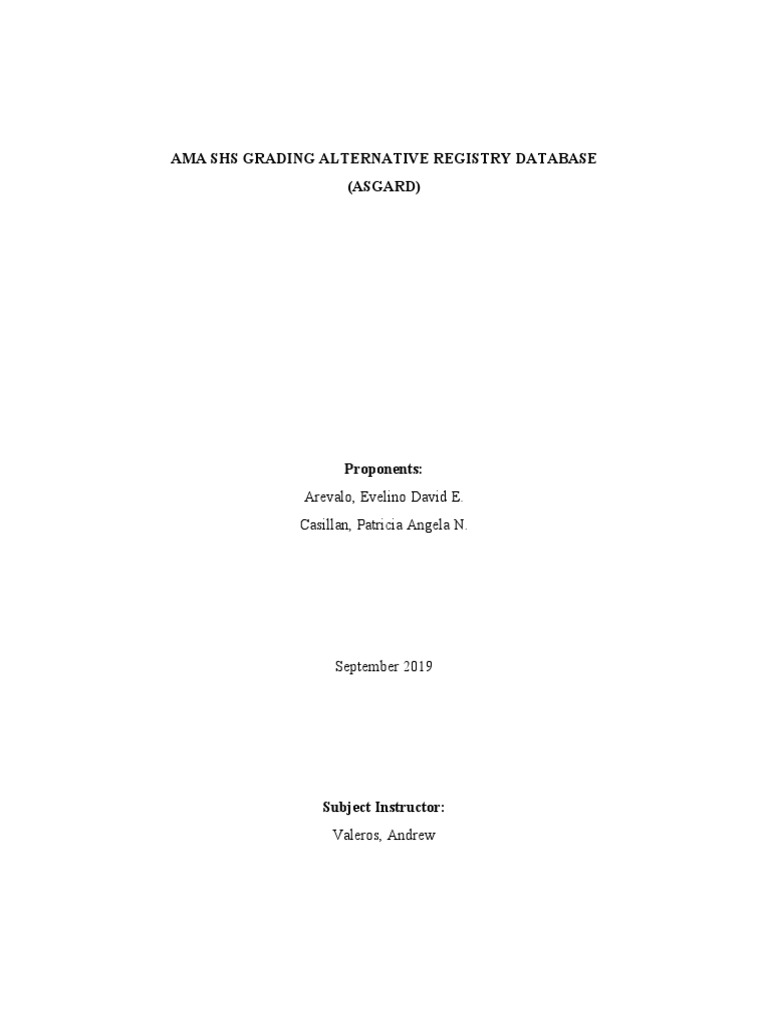 AMA SHS Grading System Database Overview | PDF | Career & Growth | Business