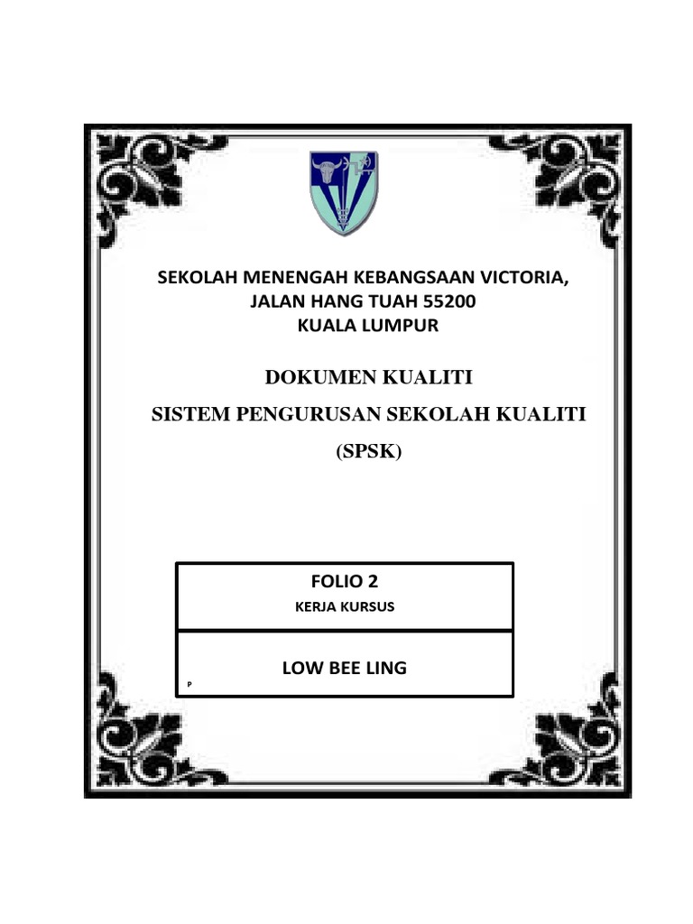Template Muka Depan Folio 2 | PDF