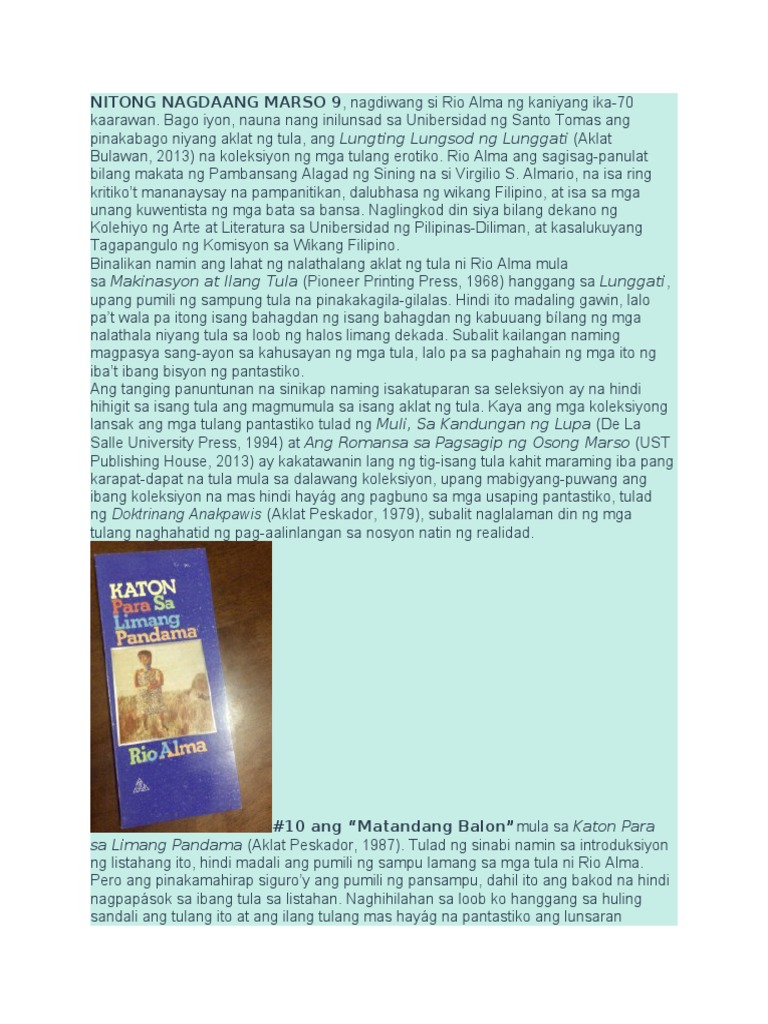 10 Poems of Rio Alma | PDF