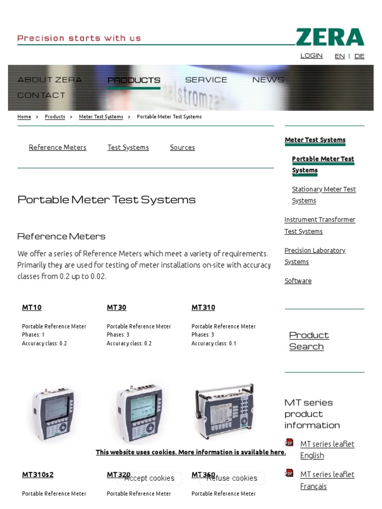 ZERA GMBH - Portable Meter Test Systems | PDF