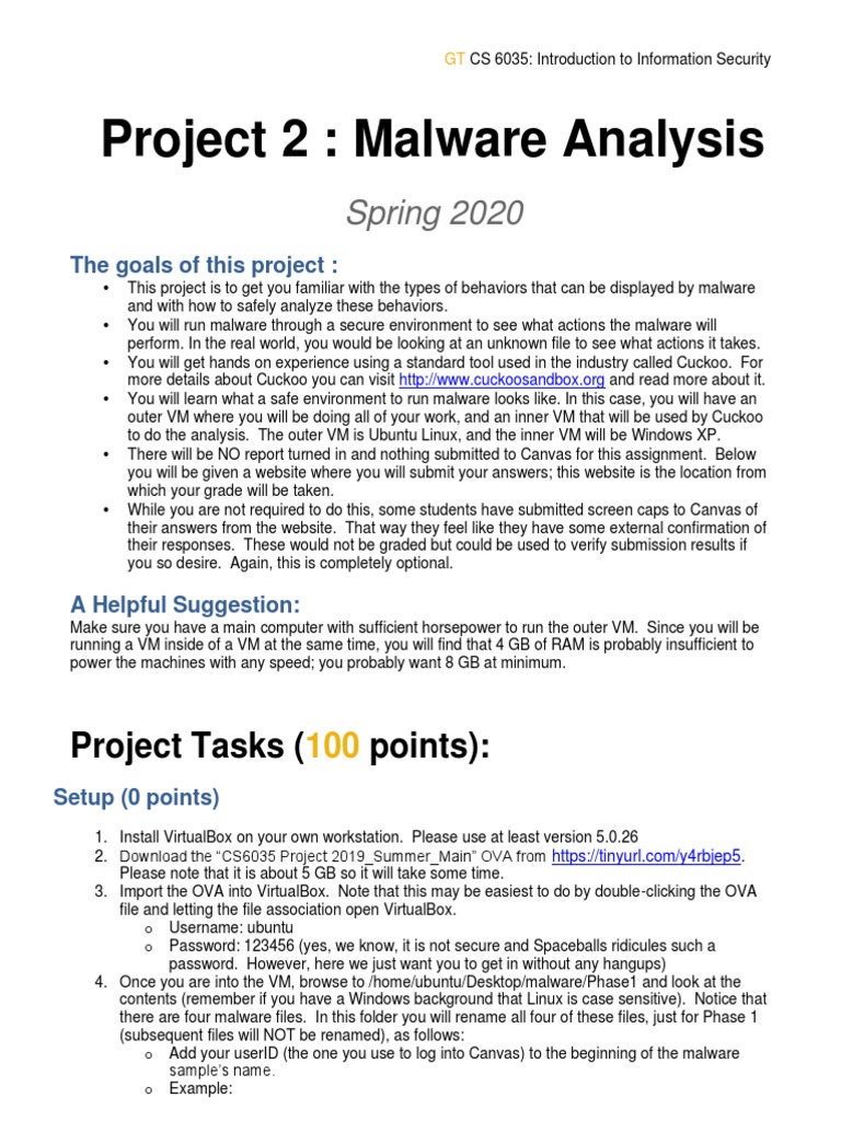 Hands-On Malware Analysis: An Introduction to Dynamic Analysis Using the Cuckoo Sandbox | PDF