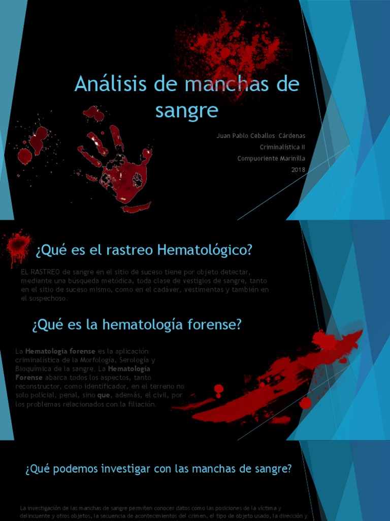 Análisis Forense de Manchas de Sangre | PDF | Derecho