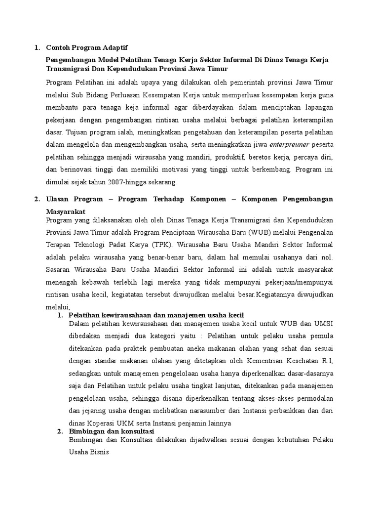 Contoh Program Adaptif | PDF