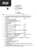 Grade 2 Science Examination | PDF | Electricity | Magnetic Field