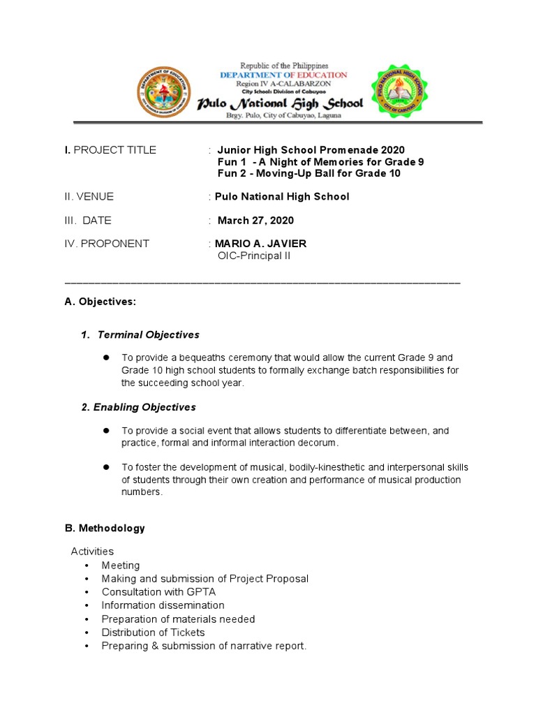 JS Prom Proposal | PDF