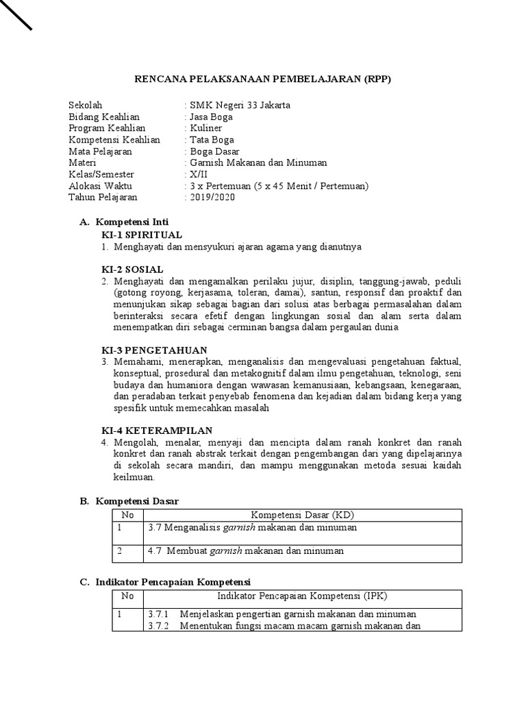 RPP KD 7 Garnish | PDF