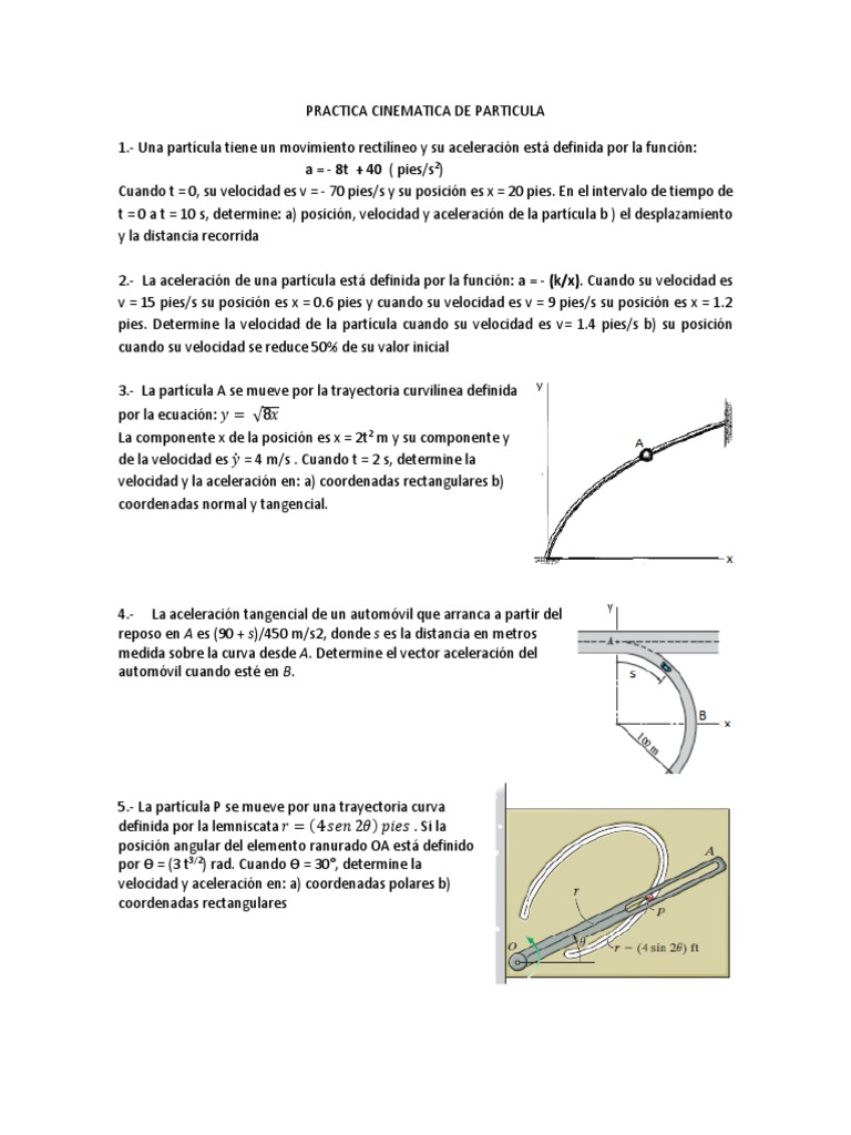 Practica Cinematica de Particula | PDF