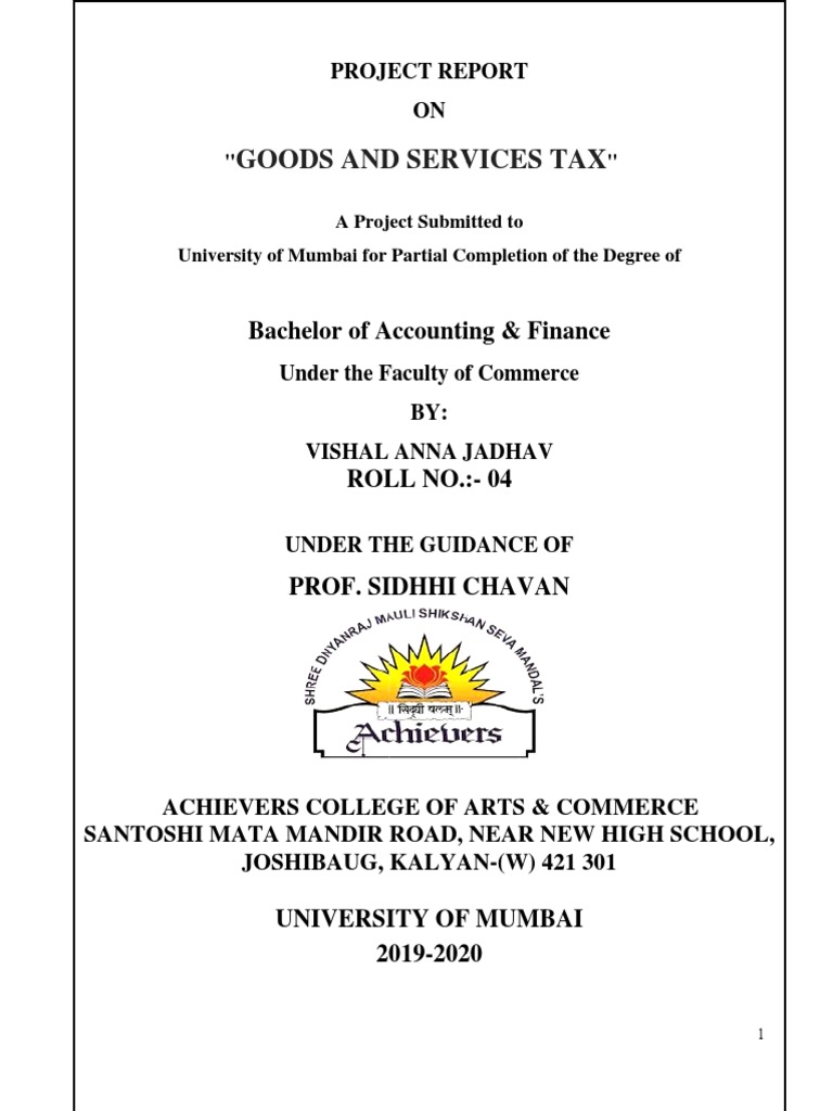 GST Research Project | PDF