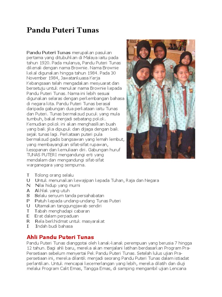 Pandu Puteri Tunas | PDF