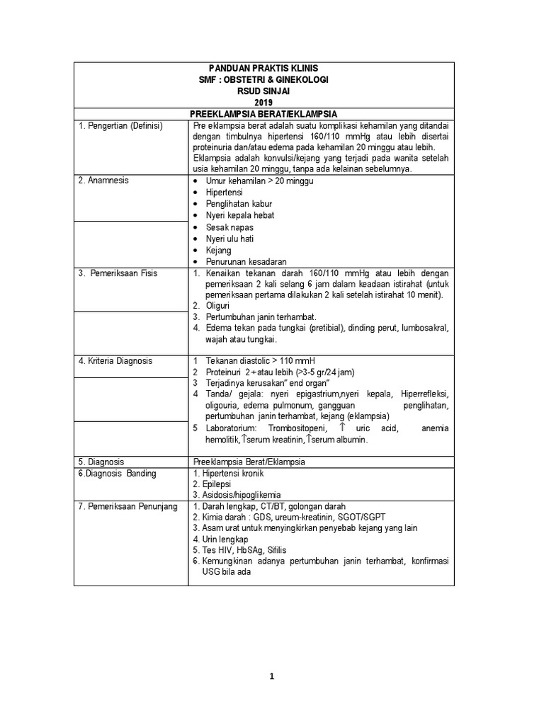 PPK Pre Eklampsi | PDF | Kesehatan Holistik
