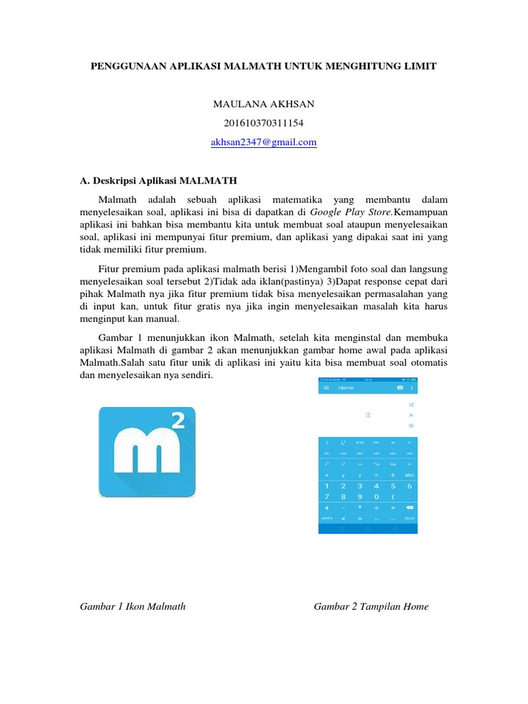 Aplikasi Malmath untuk Hitung Limit | PDF