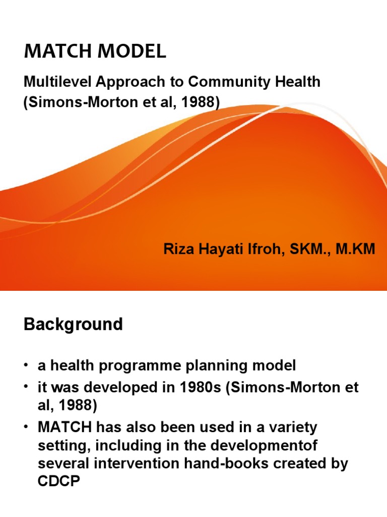 Match Model Health Promotion | PDF | Career & Growth | Self-Improvement