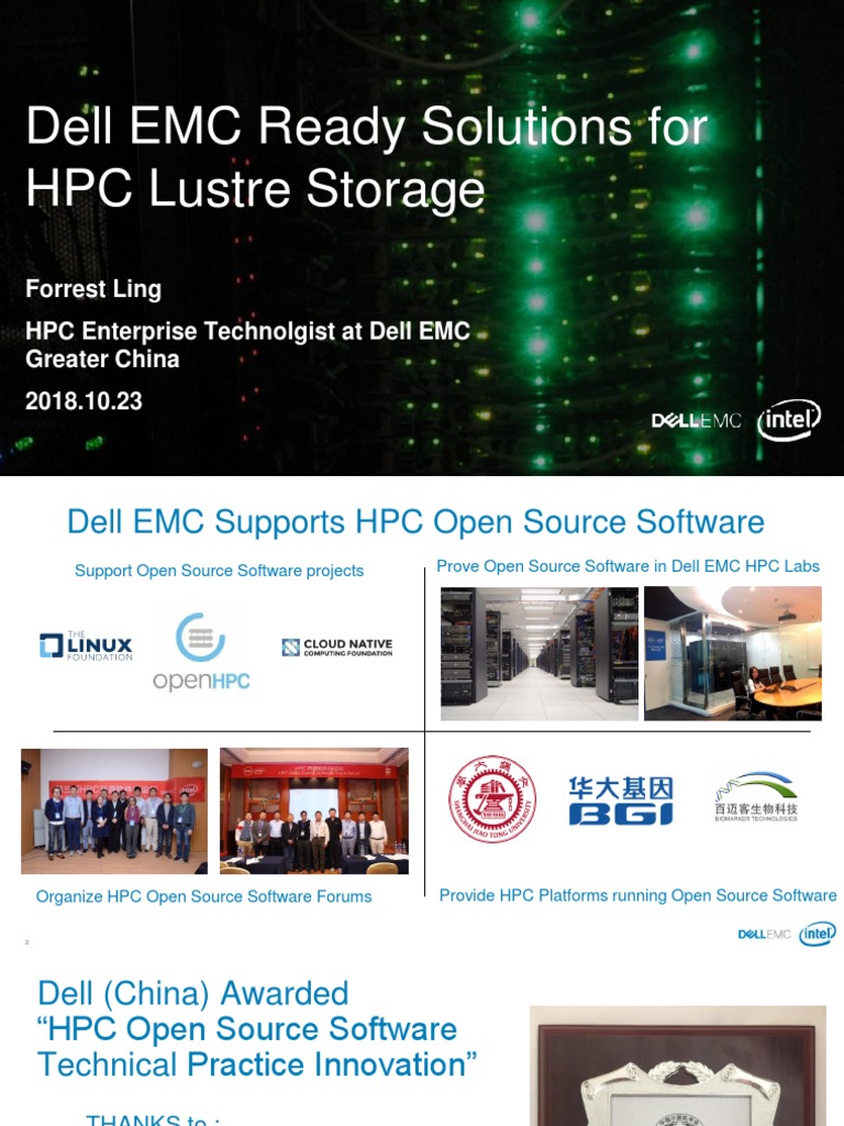 Dell EMC Ready Solutions For HPC LustreStorage | PDF