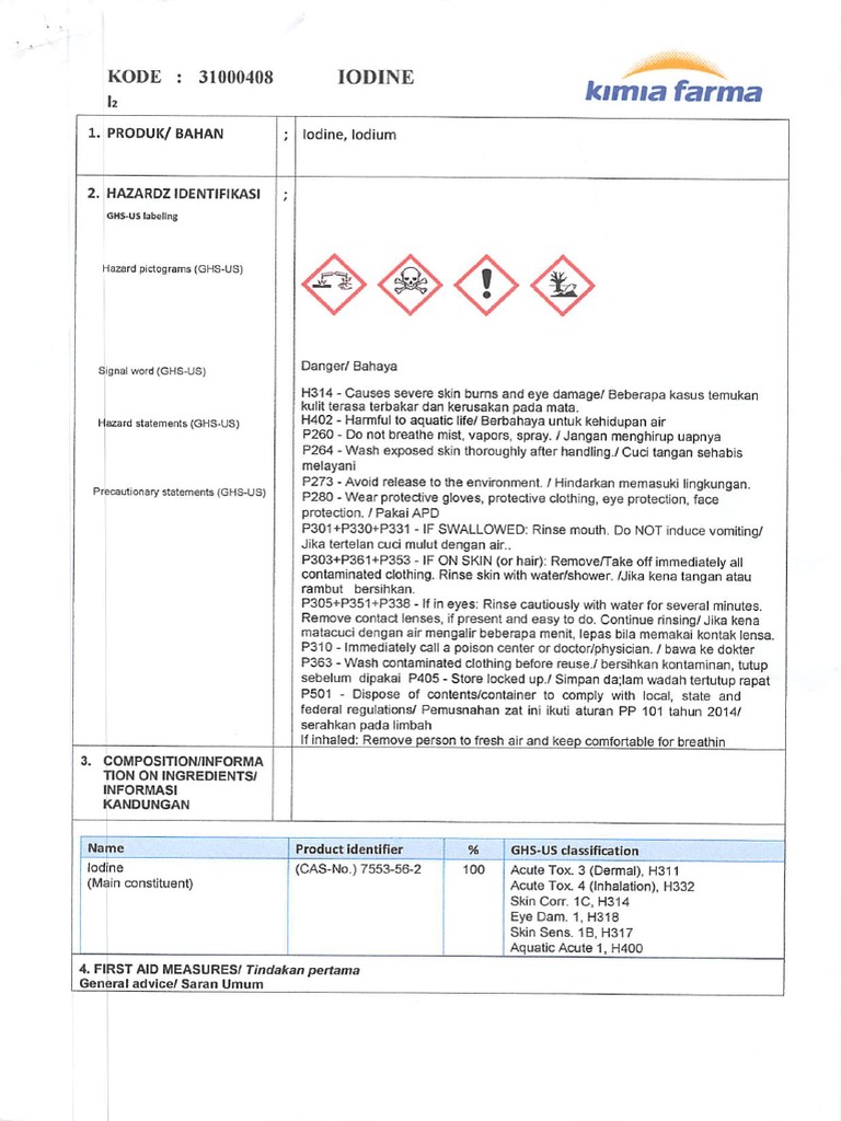 MSDS Crude Iodine