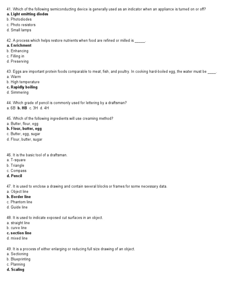 Tle Questions Answer Key 4 | PDF