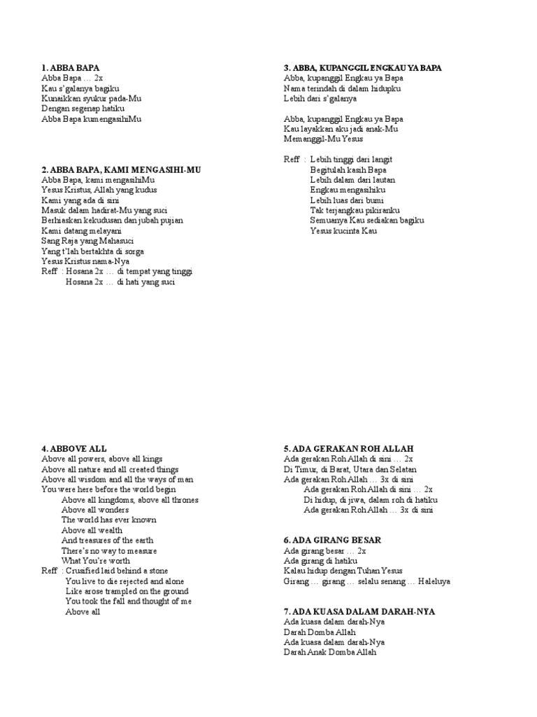 Syair Lagu A - Z | PDF