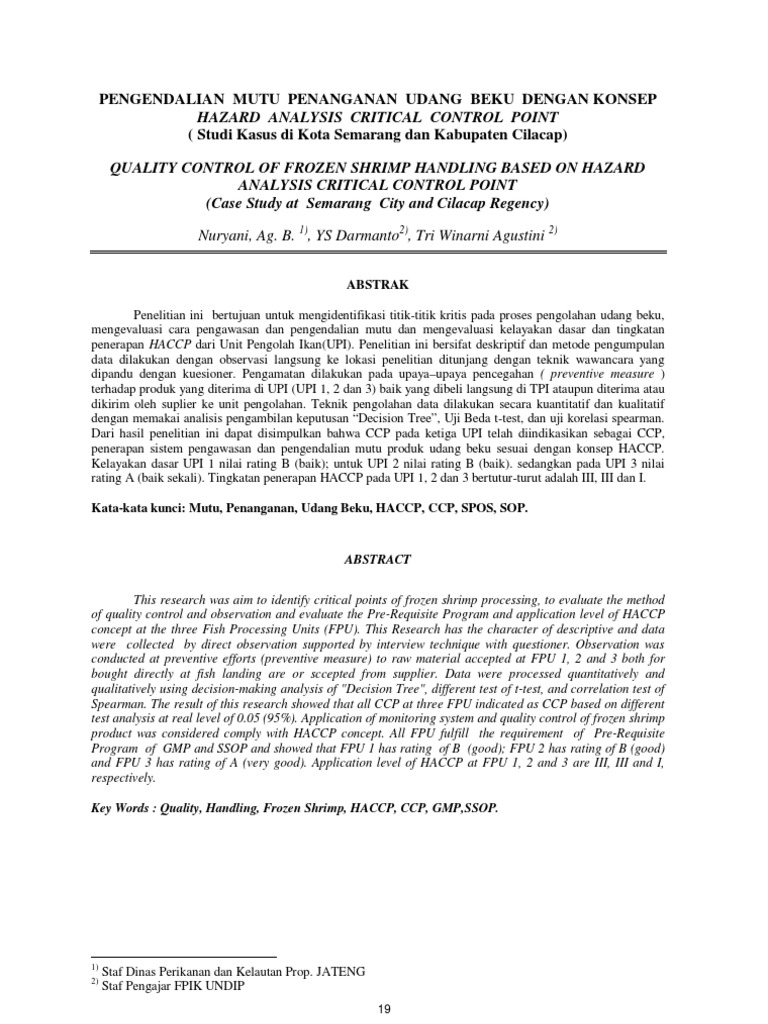 Haccp Perikanan | PDF | Teknologi & Rekayasa