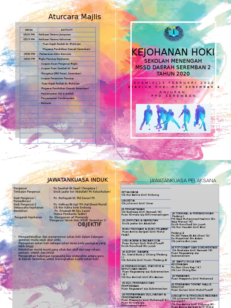 Buku Program Kejohanan Hoki | PDF