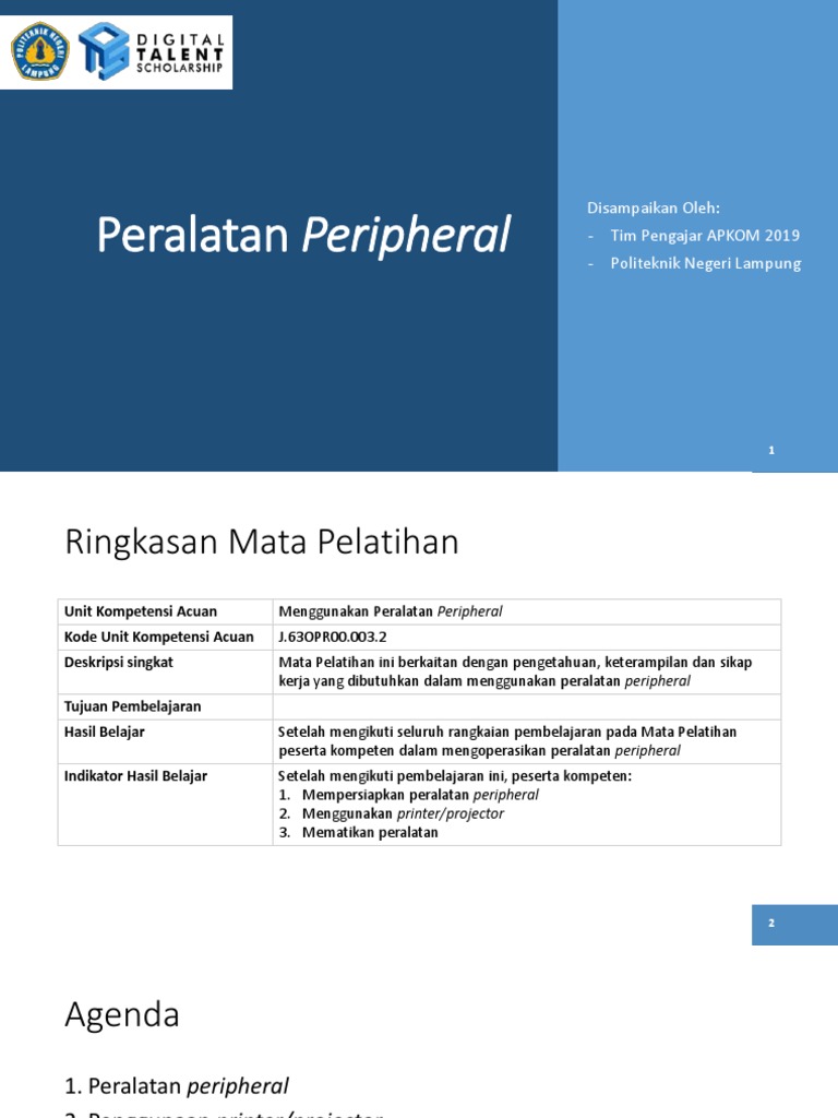 Panduan Menggunakan Peralatan Peripheral | PDF