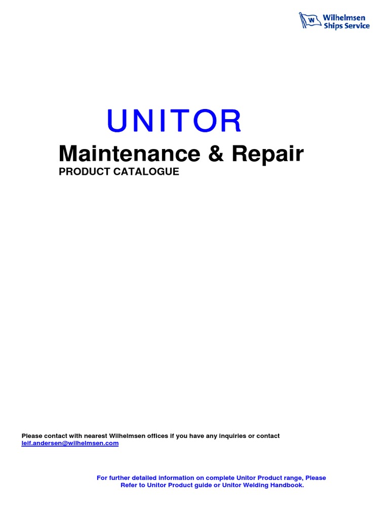 UNITOR M&R Catalogue | PDF | Technology & Engineering